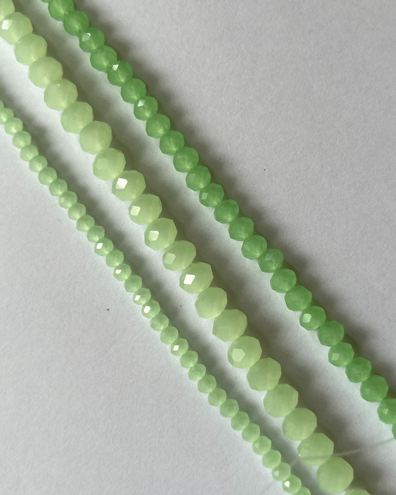 Mint Crystal Beads - 8mm, 6mm, & 4mm – Sonal Beads